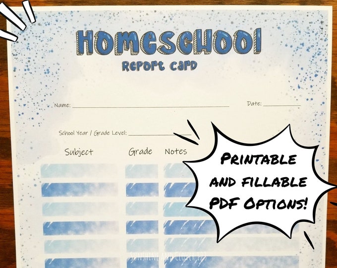 Editable Report Card, Printable Grade Card in Mushroom Red Theme ...