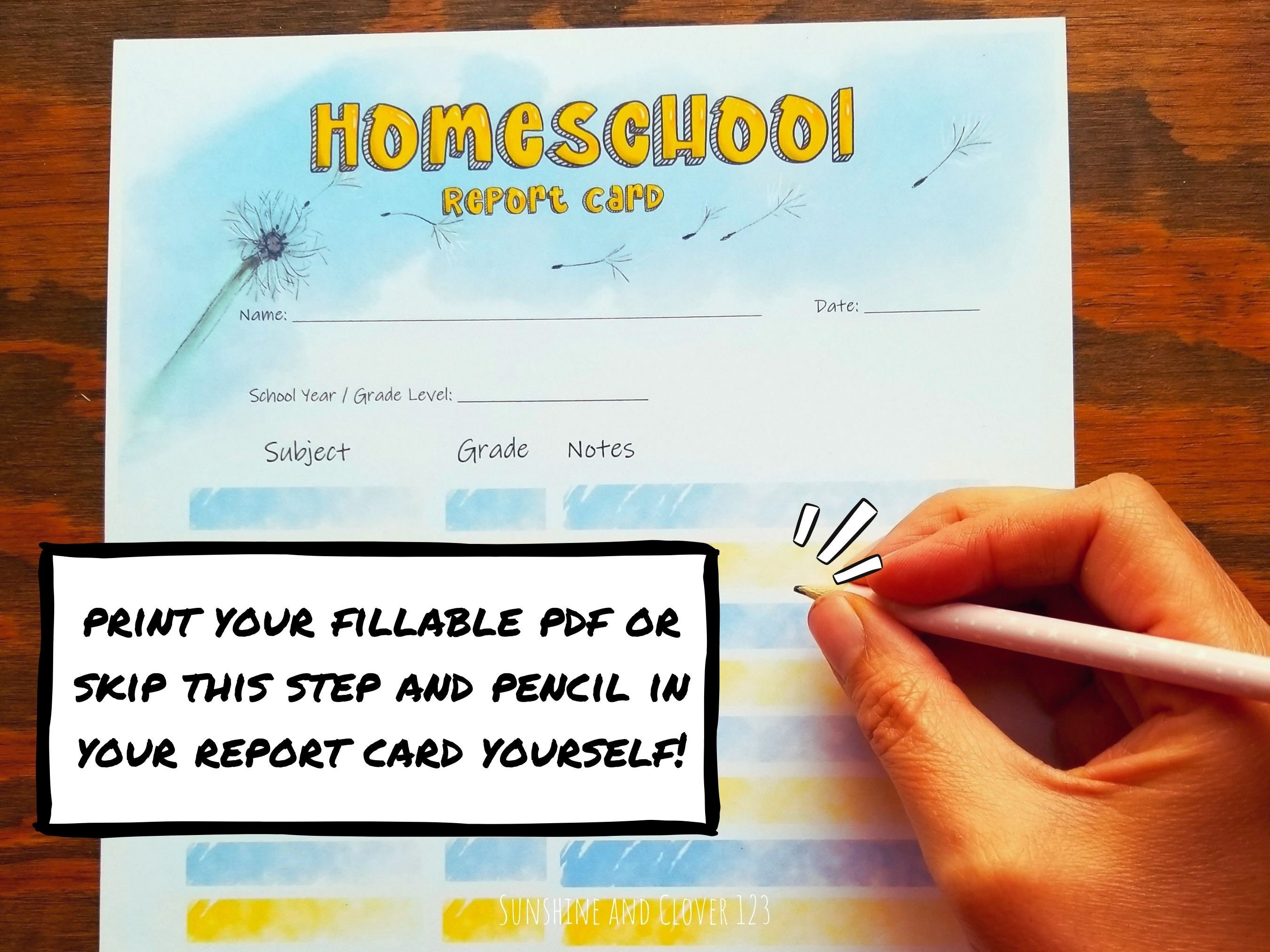 Homeschool Grade Card, Report Card for Homeschoolers, Homeschooling ...