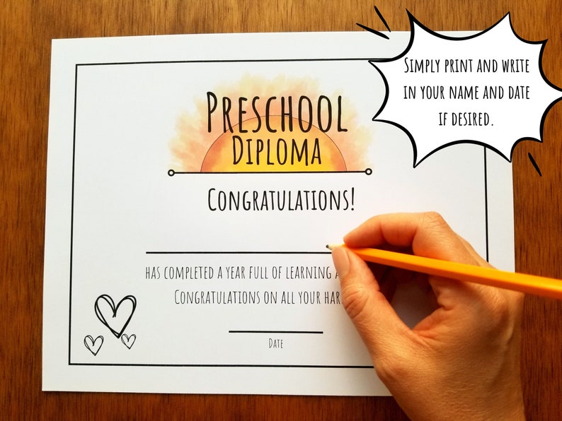 Editable Diploma Homeschool Printable Certificate of Completion ...
