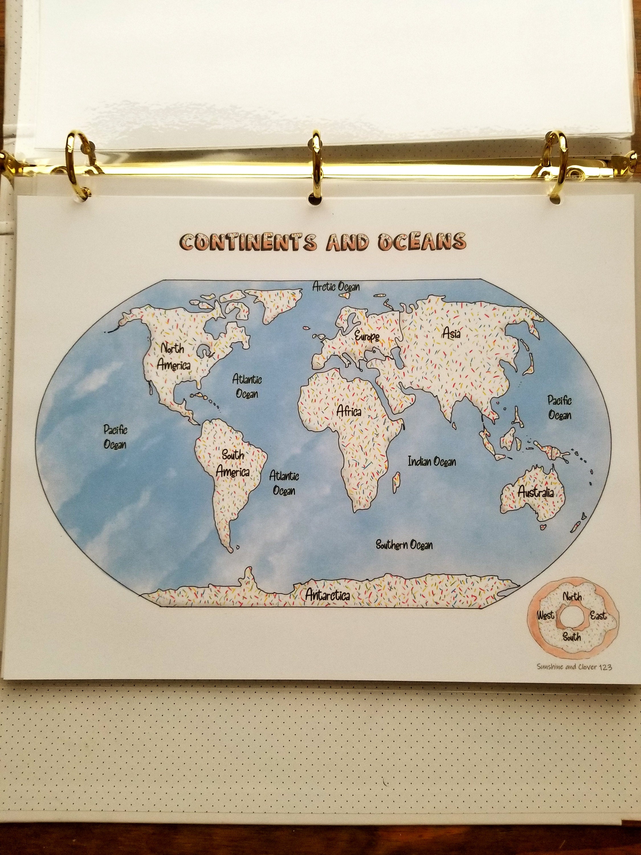 Continents and Oceans Homeschool Printable, Geography Unit Study ...