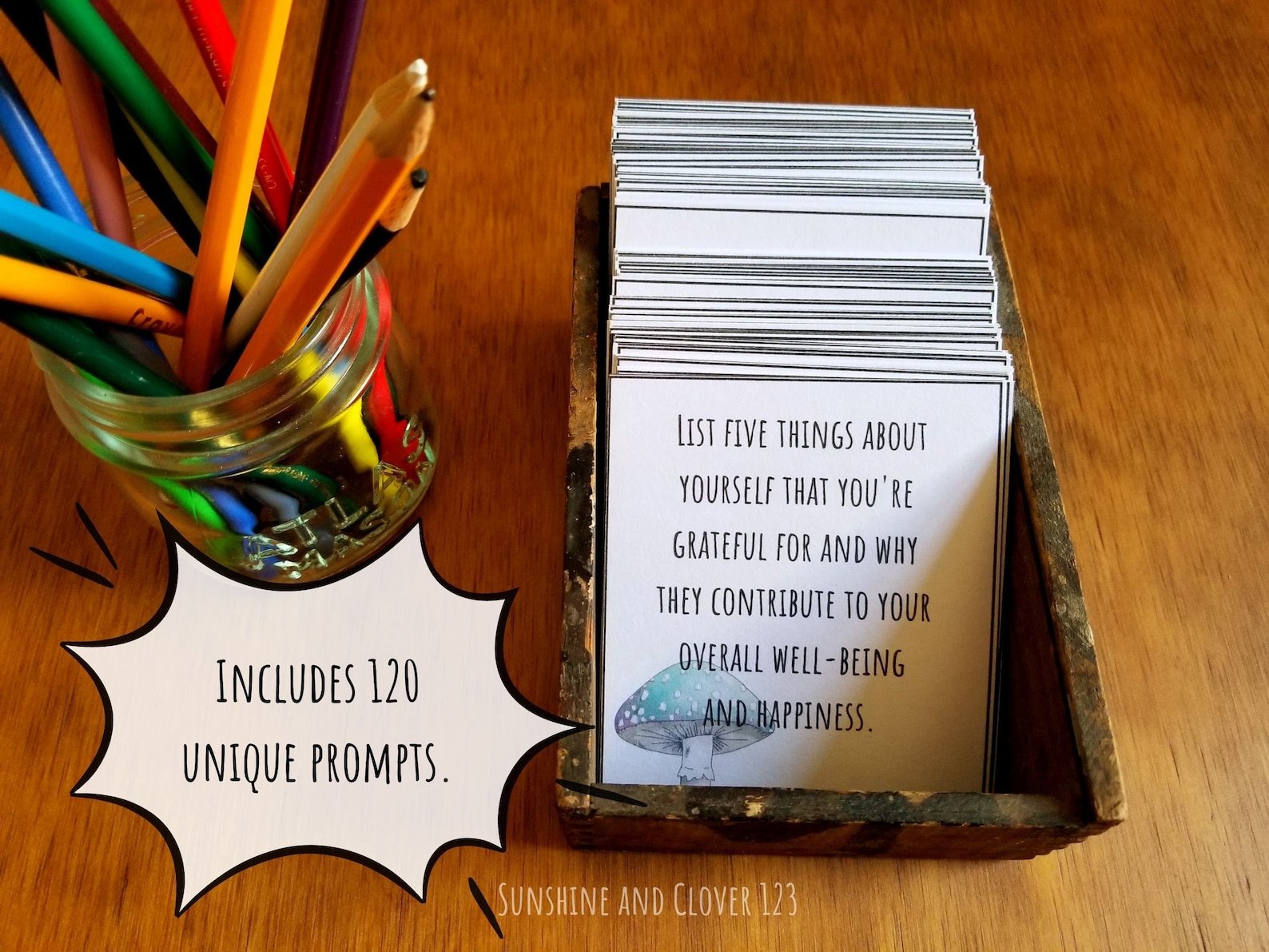 Printable Gratitude Journal Prompt Cards Self Reflection Journaling ...