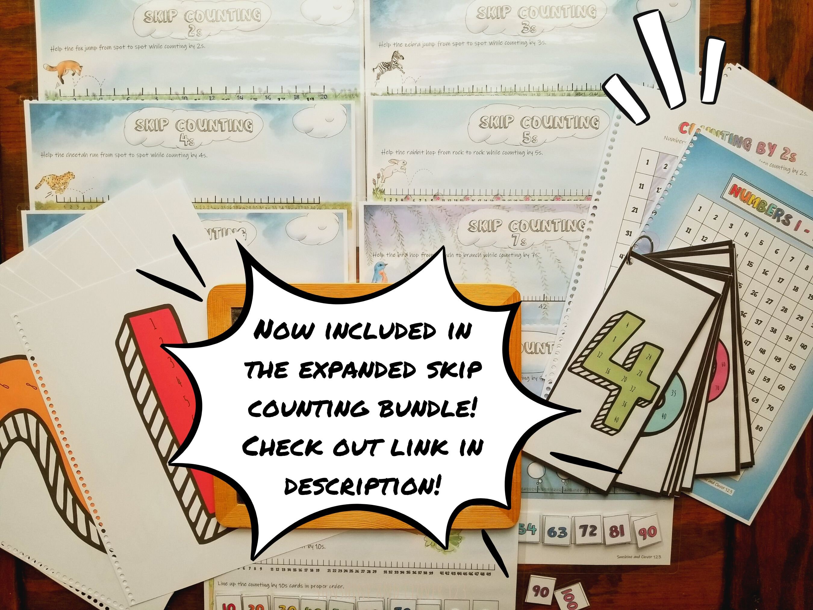 Number Lines, Skip Counting Worksheets, Counting by 2s, 5s, 10s, 1-100 ...