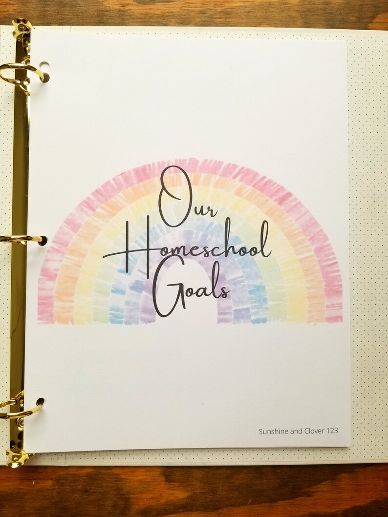 Rainbow Homeschool Planner, Organization for Homeschoolers, Daily ...