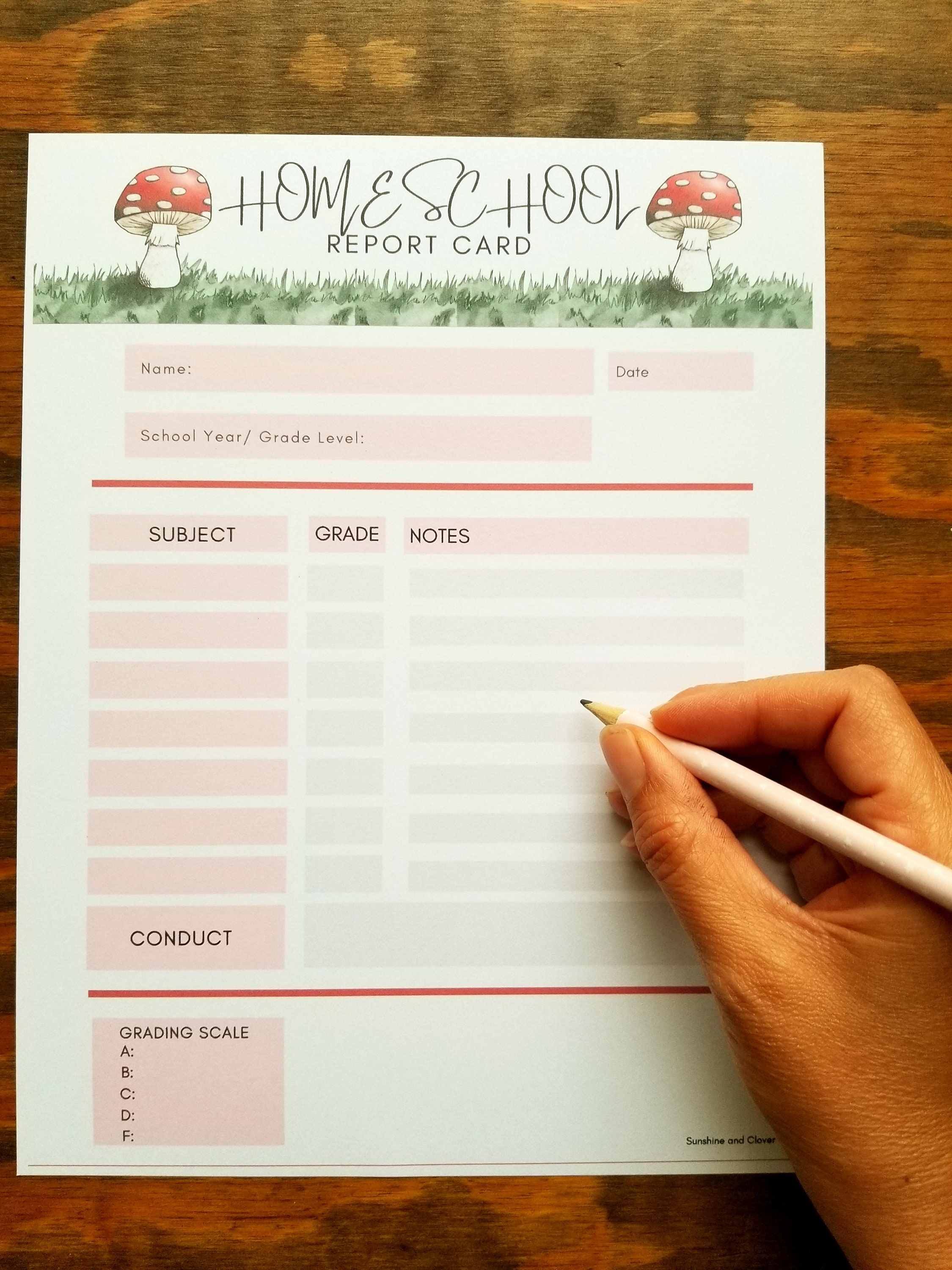 Homeschool Report Card, Homeschool Academic Progress Report, Homeschool ...