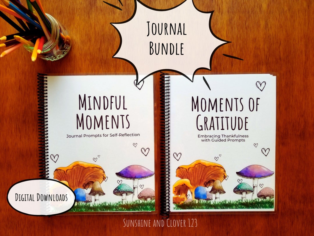Printable Gratitude Journal + Self-reflection Journals Writing Prompts ...