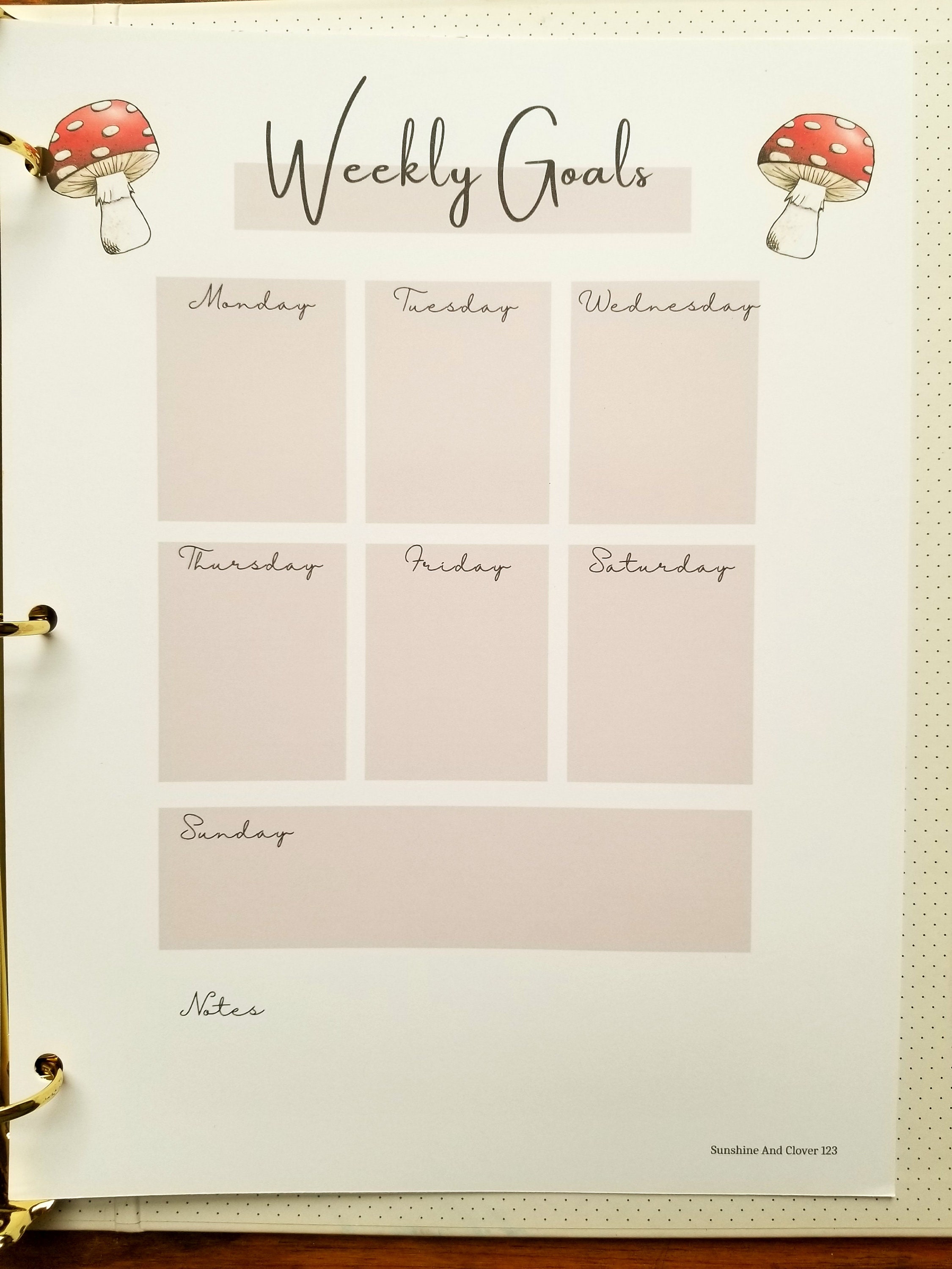 Daily Weekly Monthly Homeschool Planner, Mushroom Brown Homeschool ...