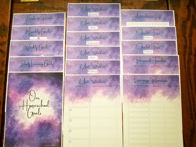 Homeschool Planner Printable Homeschool Organizer Blue - Etsy