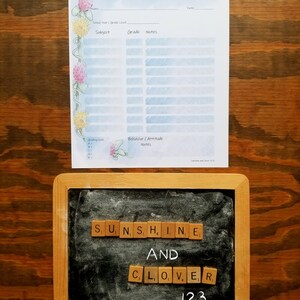 Digital Download Report Card, Grade Card for Homeschooling, Flower ...