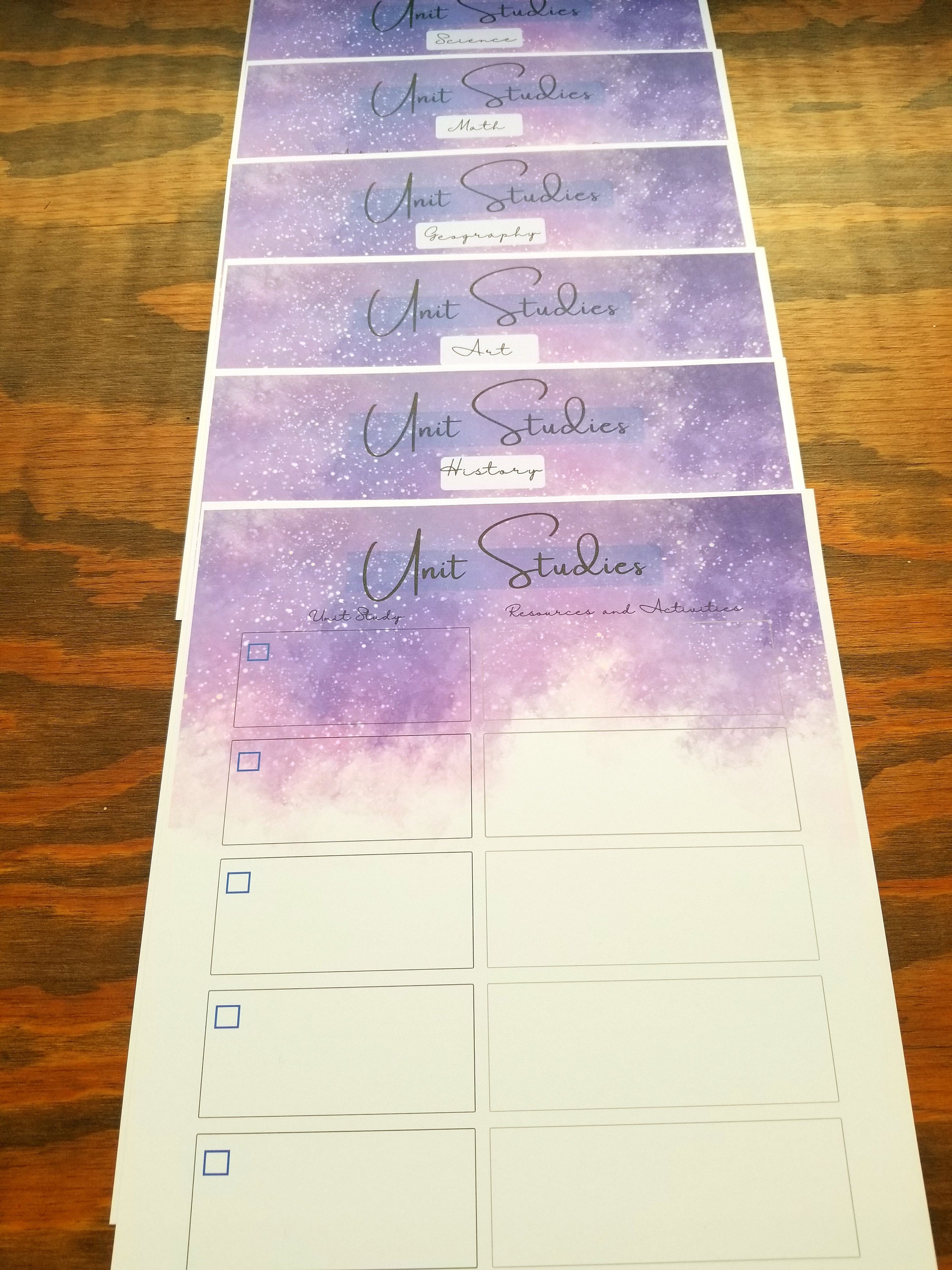Homeschool Planner, Printable Homeschool Organizer, Blue Galactic ...