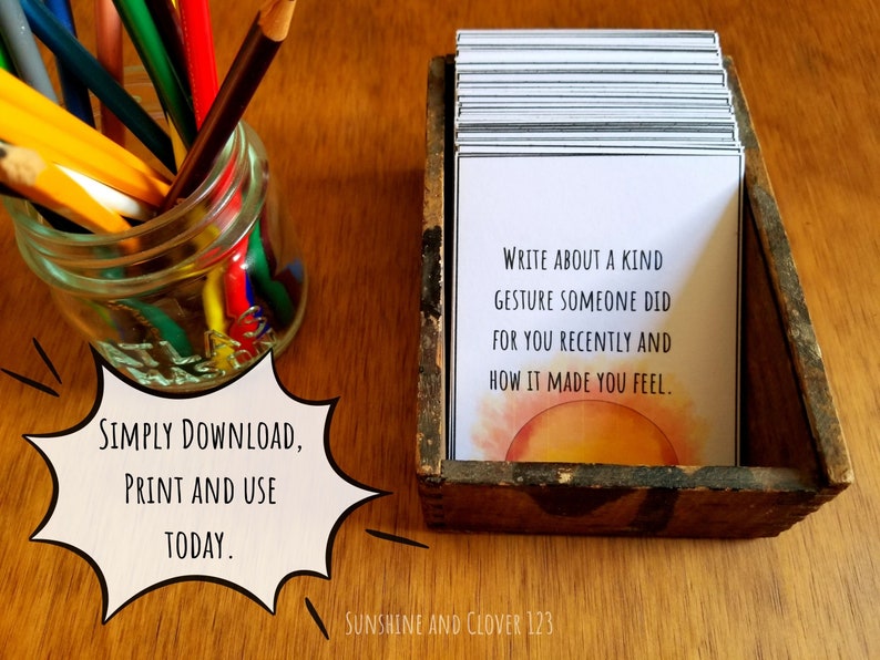 Gratitude Journal Prompt Cards Gratitude Journaling Prompts for All ...