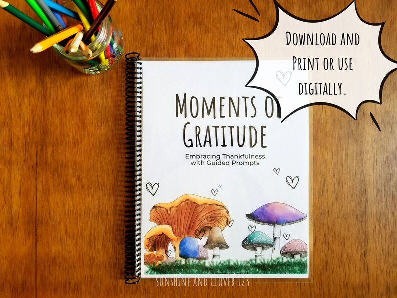 Printable Gratitude Journal + Self-reflection Journals Writing Prompts ...