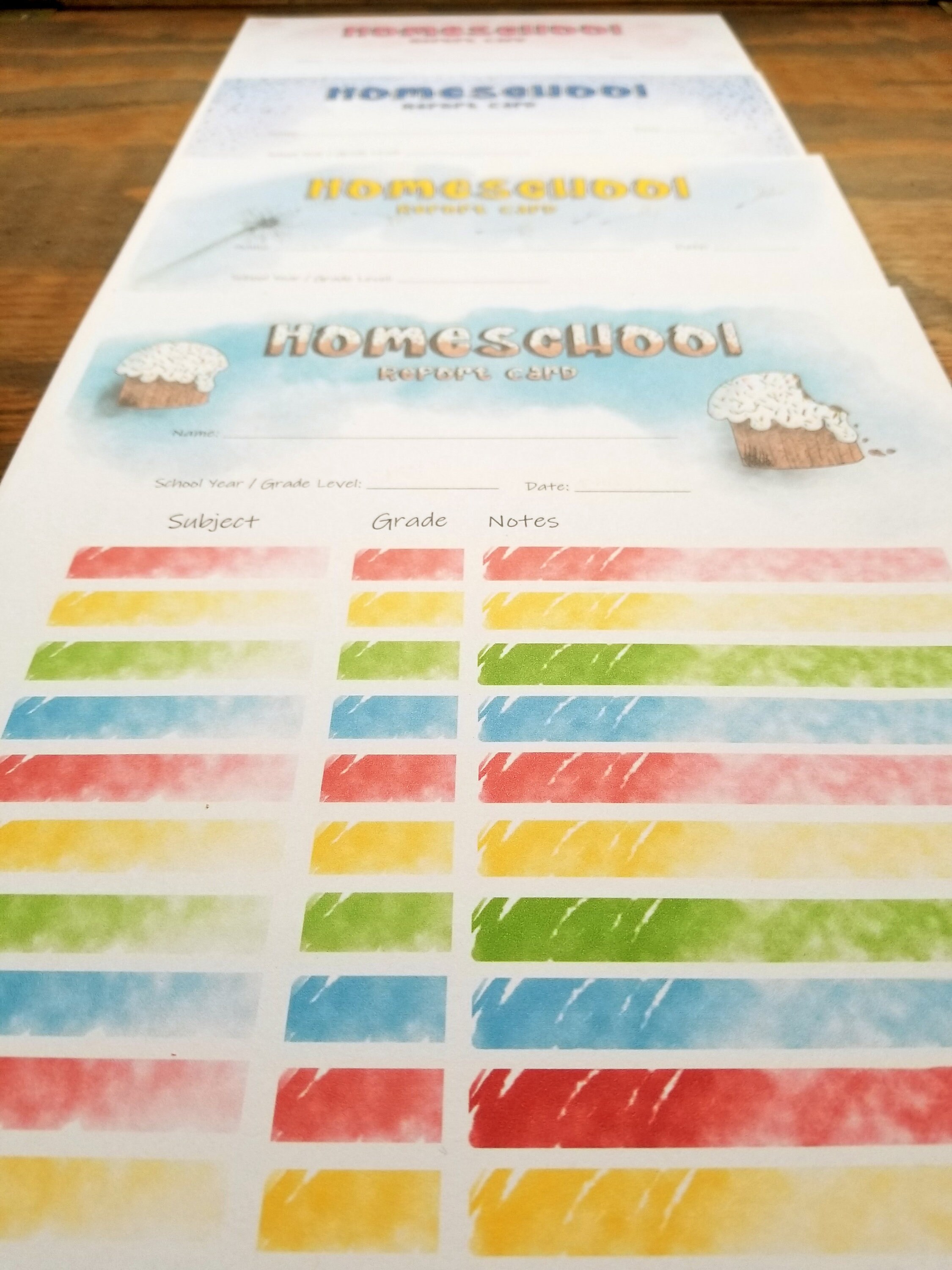 Homeschool Report Card Bundle, Homeschool Printable Grade Cards ...
