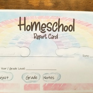 Homeschool Report Card, Printable Academic Progress Report, Printables ...