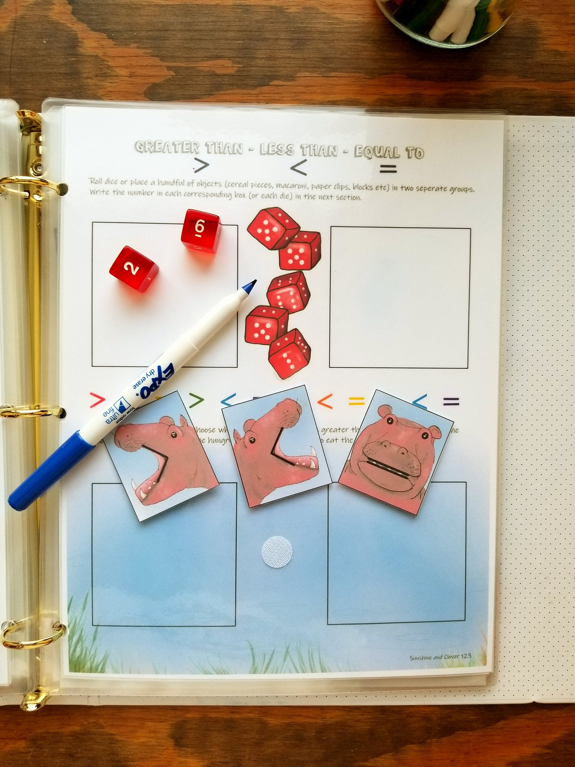 Kindergarten Math Greater Than, Less Than, Equal To, Printable ...