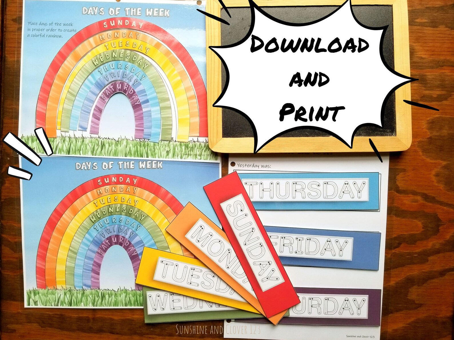 Kindergarten Days of the Week Homeschool Activities, Preschool ...