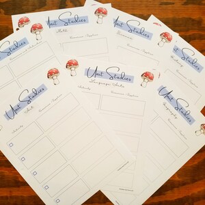 Printable Homeschool Planner Mushroom Blue, Homeschool Goals Expanded ...