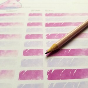 Report Card for Homeschoolers, Printable Grade Card, Pink and Purple ...