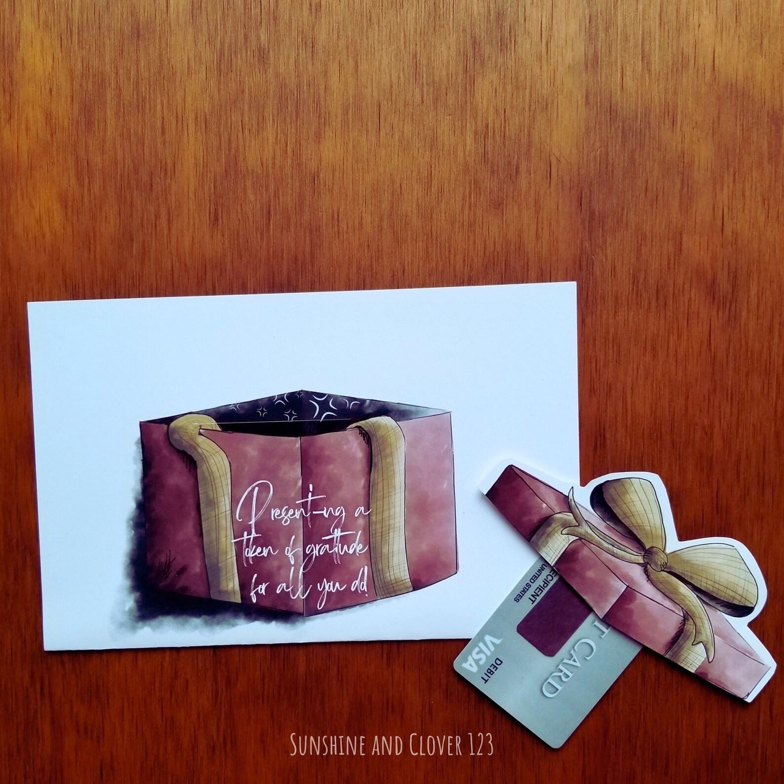 Thank You Card Gift Card Holder for Teacher Mentor Gift Principal Gift ...