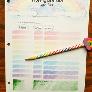 Homeschool Report Card, Printable Academic Progress Report, Printables ...