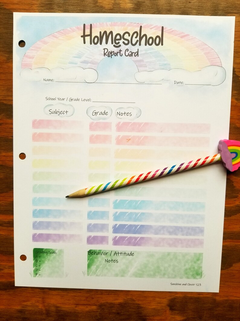 Homeschool Report Card, Printable Academic Progress Report, Printables ...