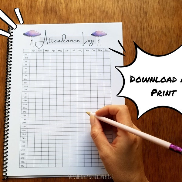 2023 Attendance Tracker - Etsy