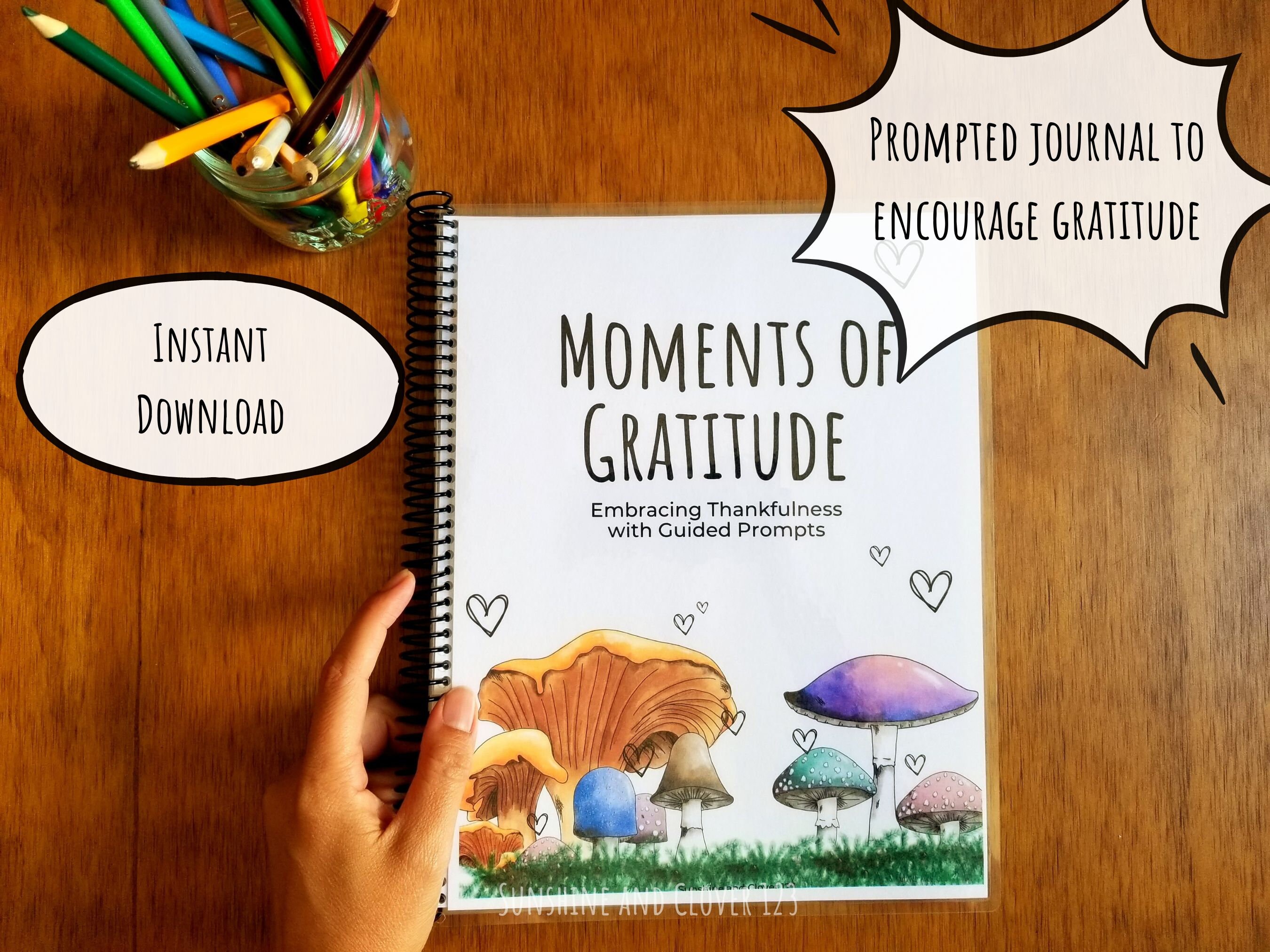 Printable Gratitude Journal + Self-reflection Journals Writing Prompts ...