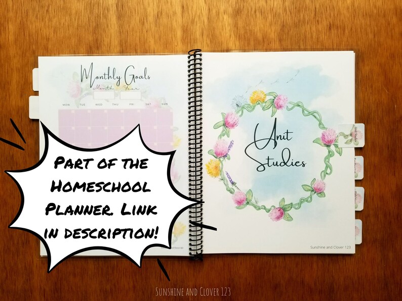 Homeschool Attendance Log in Flower Design, Attendance Record Printable ...