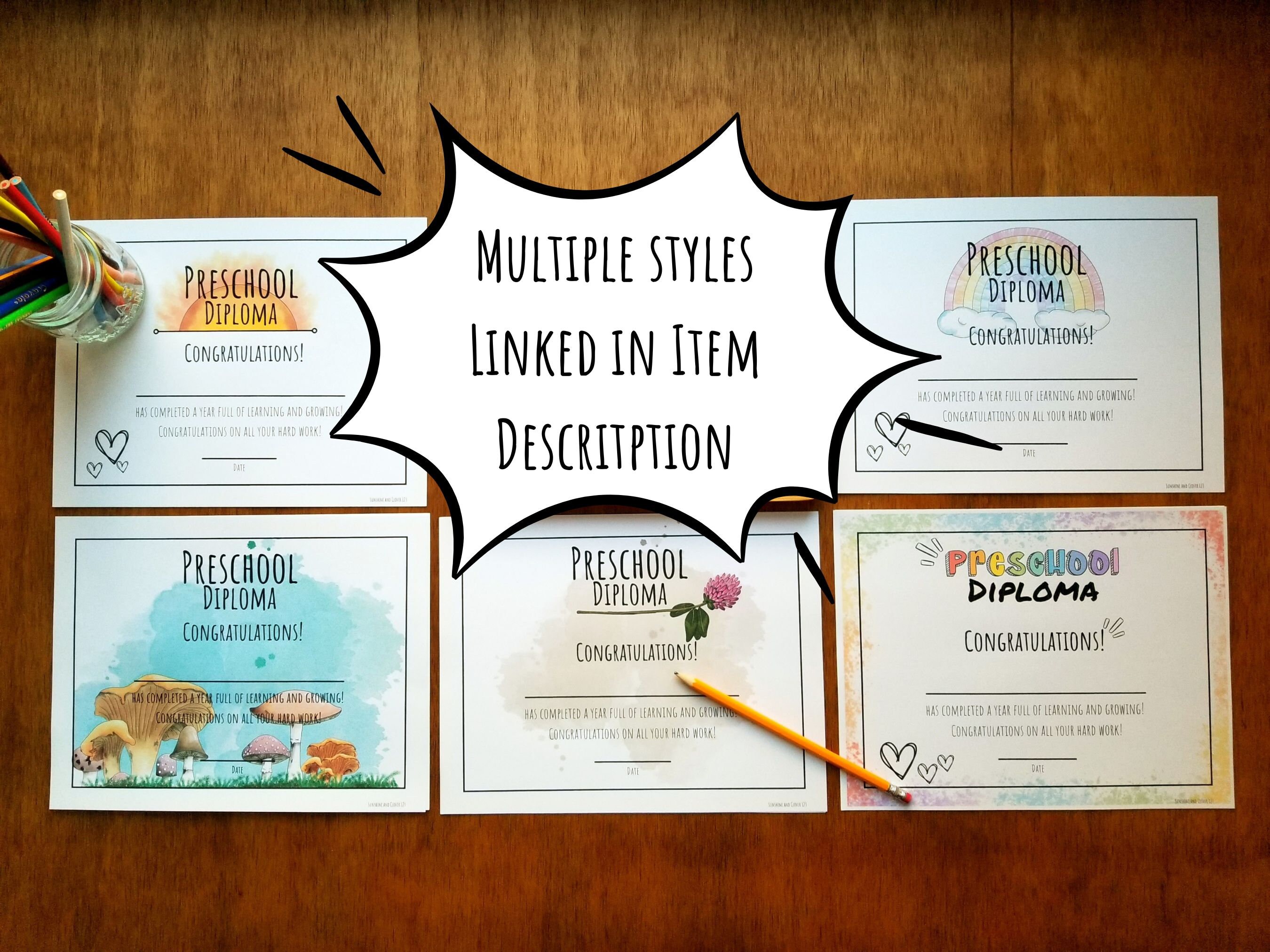 Diploma Printables Editable Diploma Printable Certificate of Completion ...