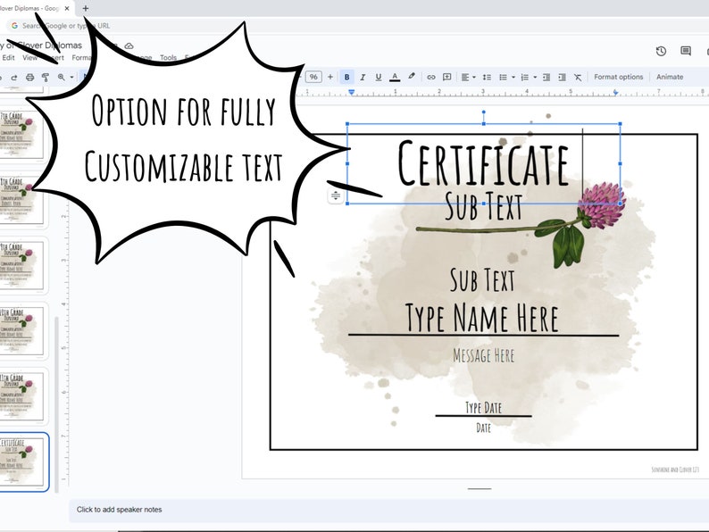 Diploma Printables Editable Diploma Printable Certificate of Completion ...