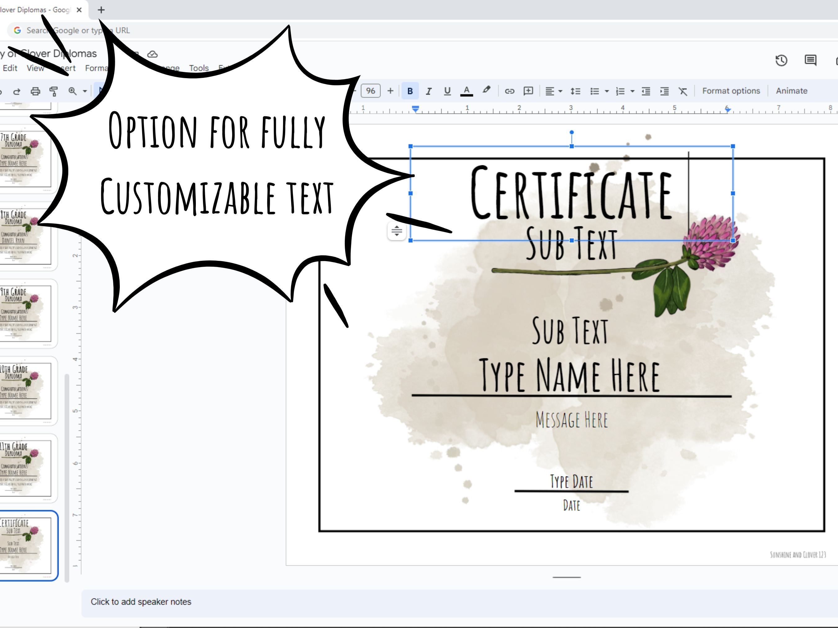 Diploma Printables Editable Diploma Printable Certificate of Completion ...