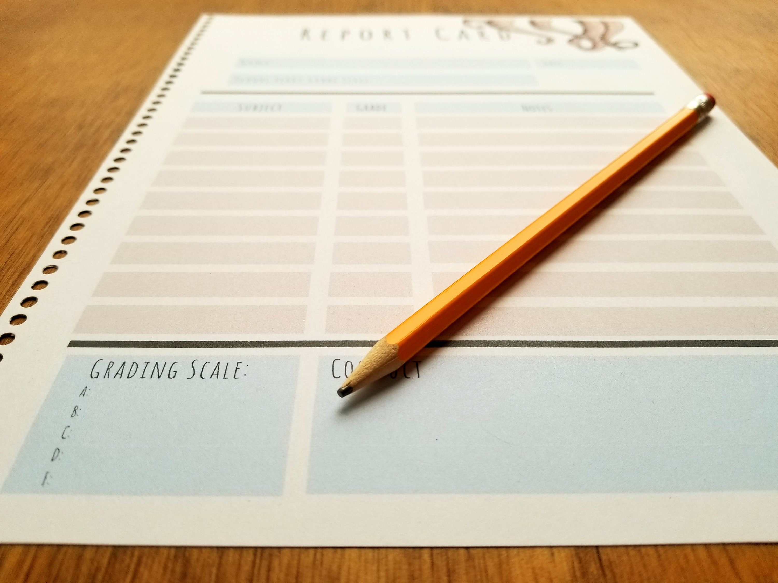 Homeschool Report Card Homeschool Grade Card Homeschool Supplies ...