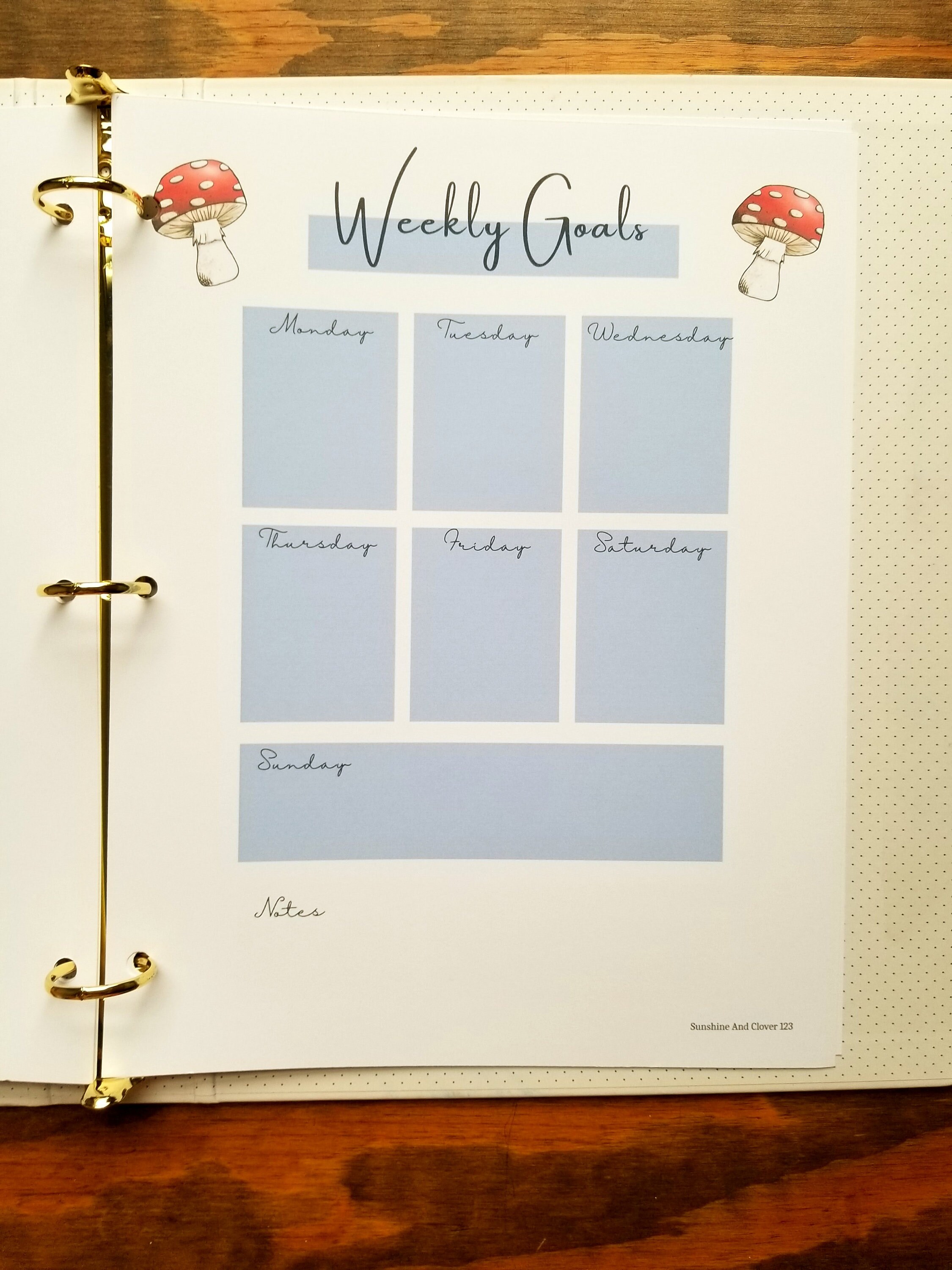 Daily Weekly Monthly Homeschool Organizer Mushroom Blue - Etsy