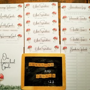 Printable Homeschool Planner Mushroom Brown Expanded Version, Goals for ...