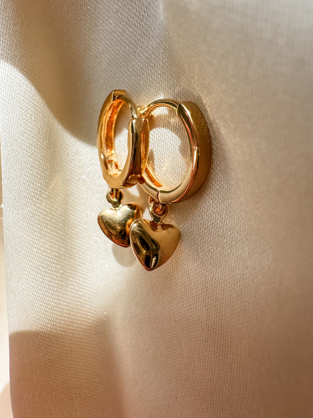 All You Need is Love Huggies 18k Gold Plated Jewelry Earrings - Etsy
