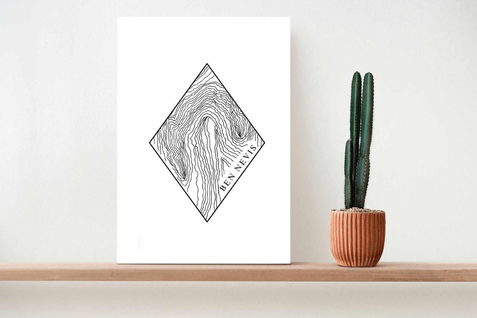 Ben Nevis Topographic Map Print - Etsy