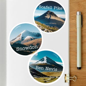 Snowdon - Three Peaks Sticker - Etsy UK