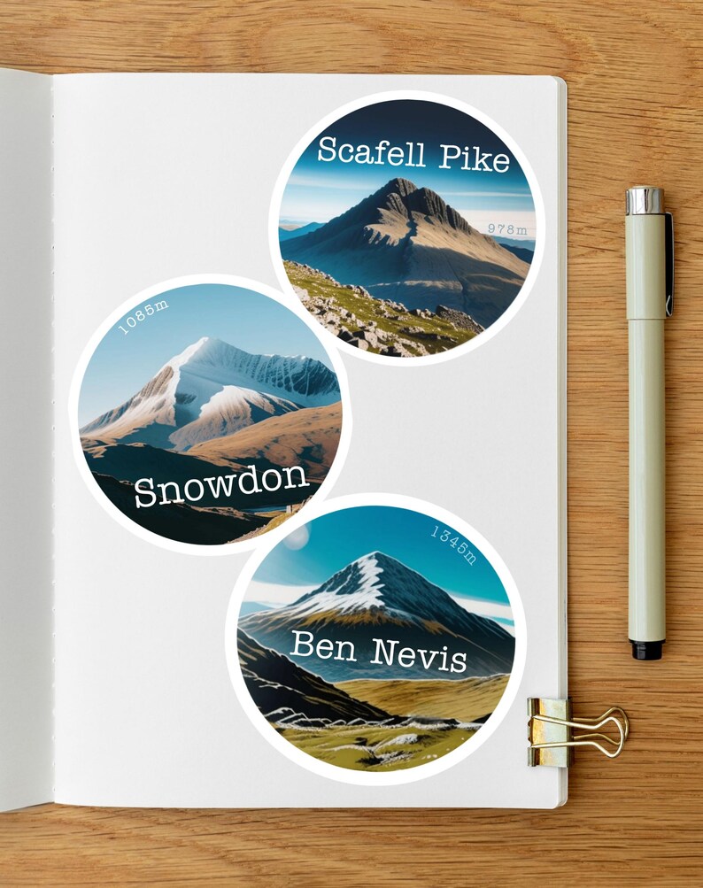 Snowdon - Three Peaks Sticker - Etsy UK