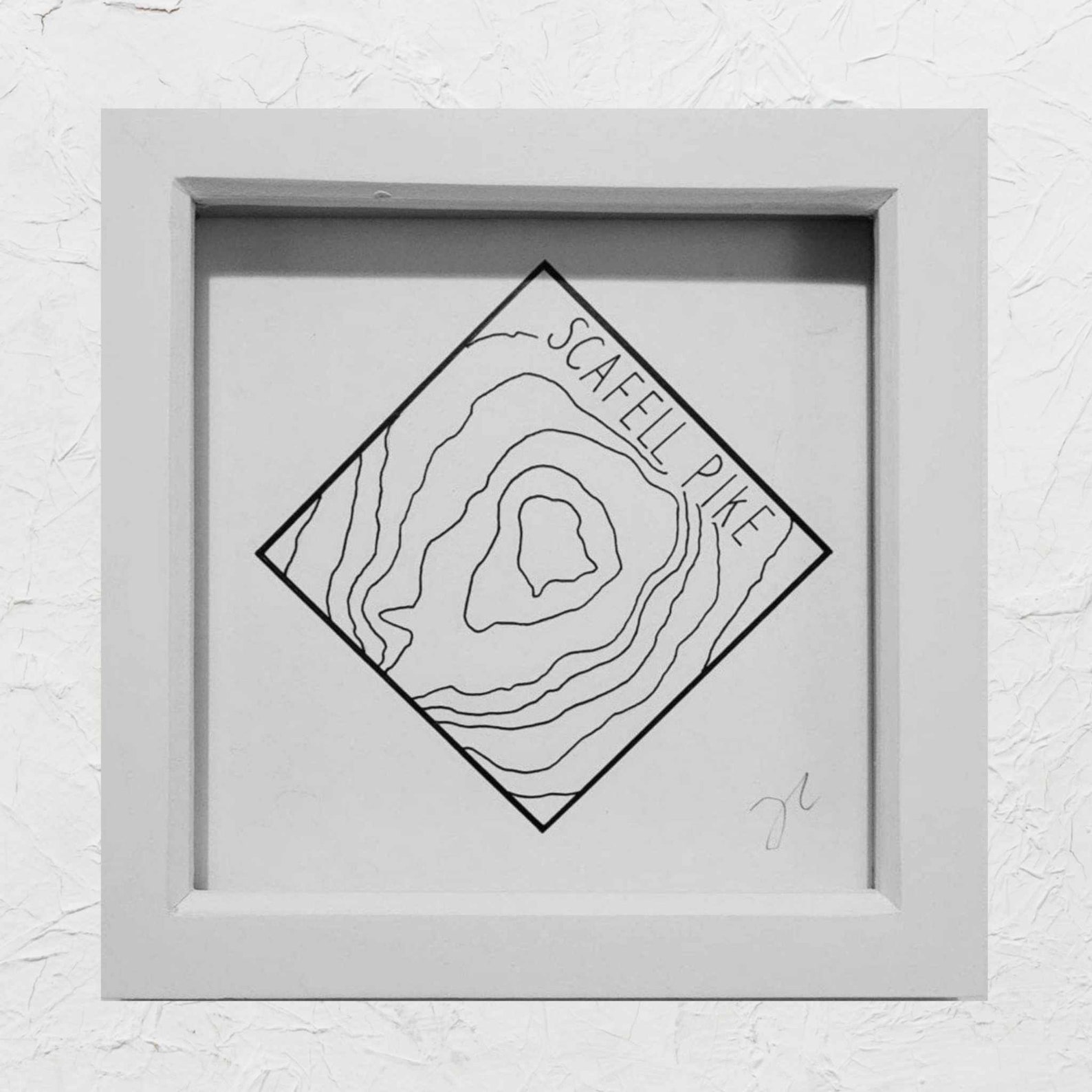 Scafell Pike Souvenir: Map Art of the Three Peaks - Etsy
