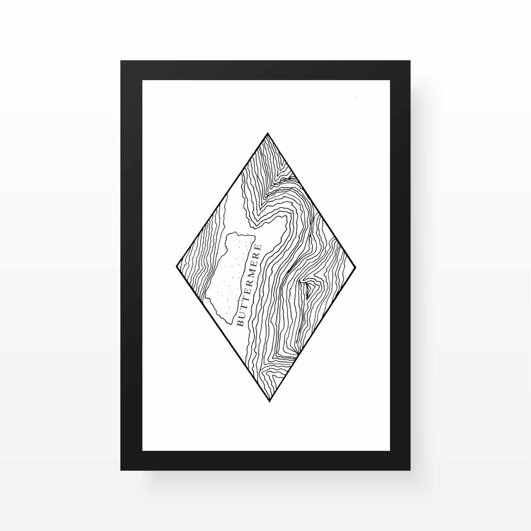 Buttermere Topographic Map Print - Etsy
