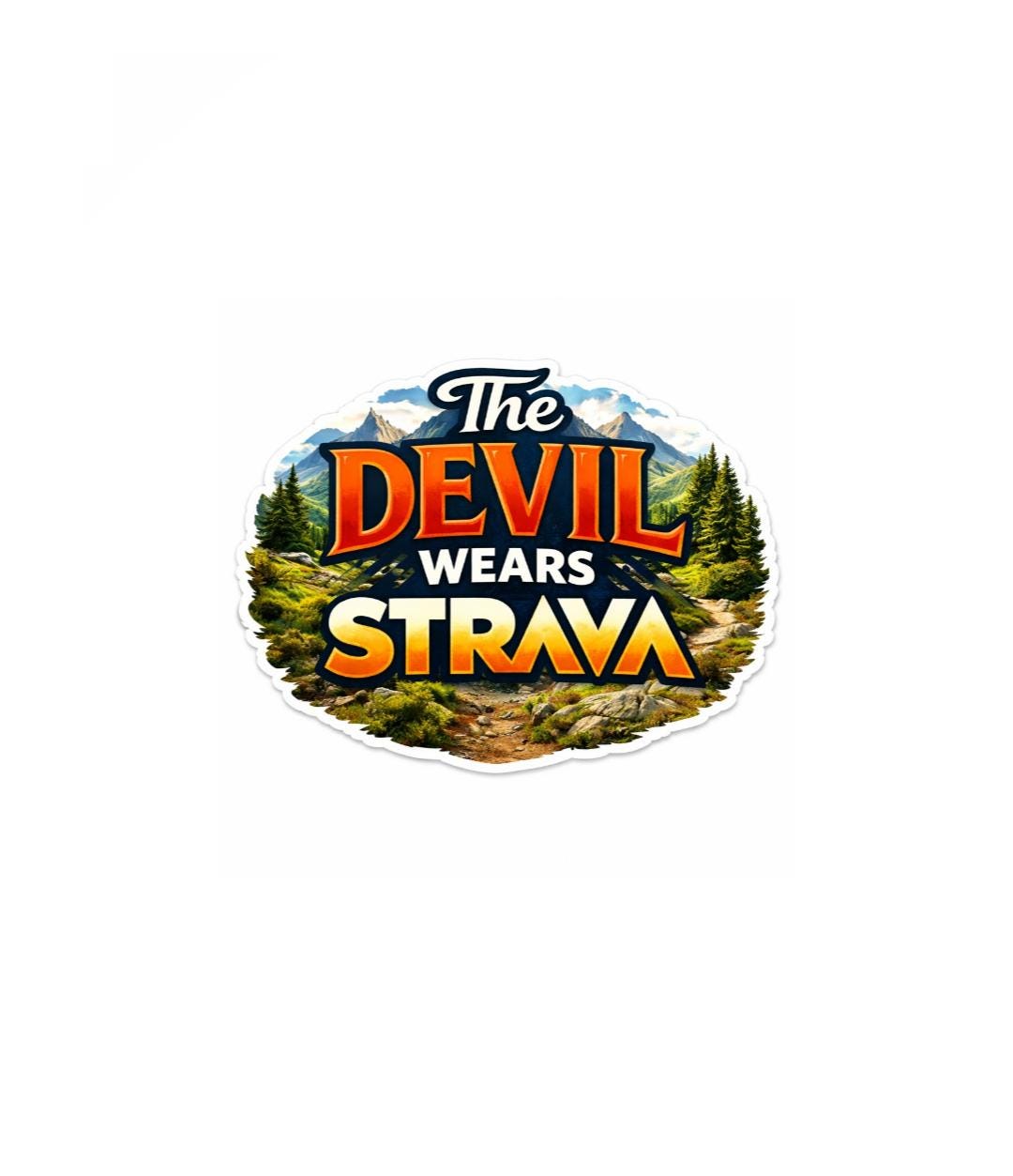 Funny Running Sticker - 'the Devil Wears Strava' - Etsy