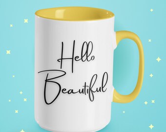 Hello Beautiful Mug - Etsy