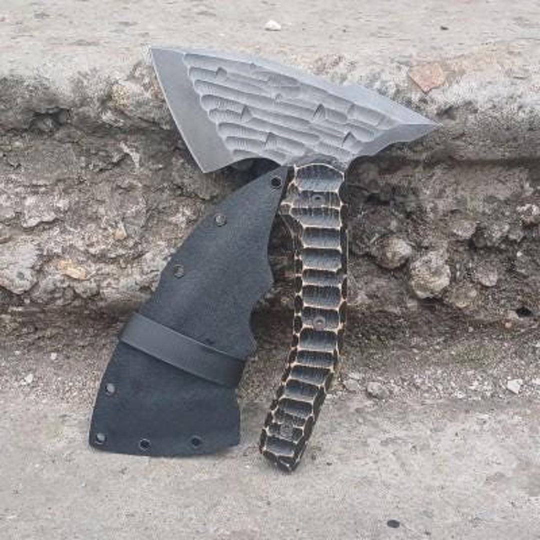 Handmade Mini Axe With Kydex Sheath – 51crv4 Steel, Ash Wood Handle - Etsy