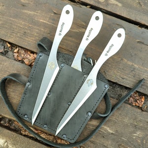 No-spin Throwing Knives - Set of 3 "hornet L" 12 Inch 6mm 250g Carbon ...