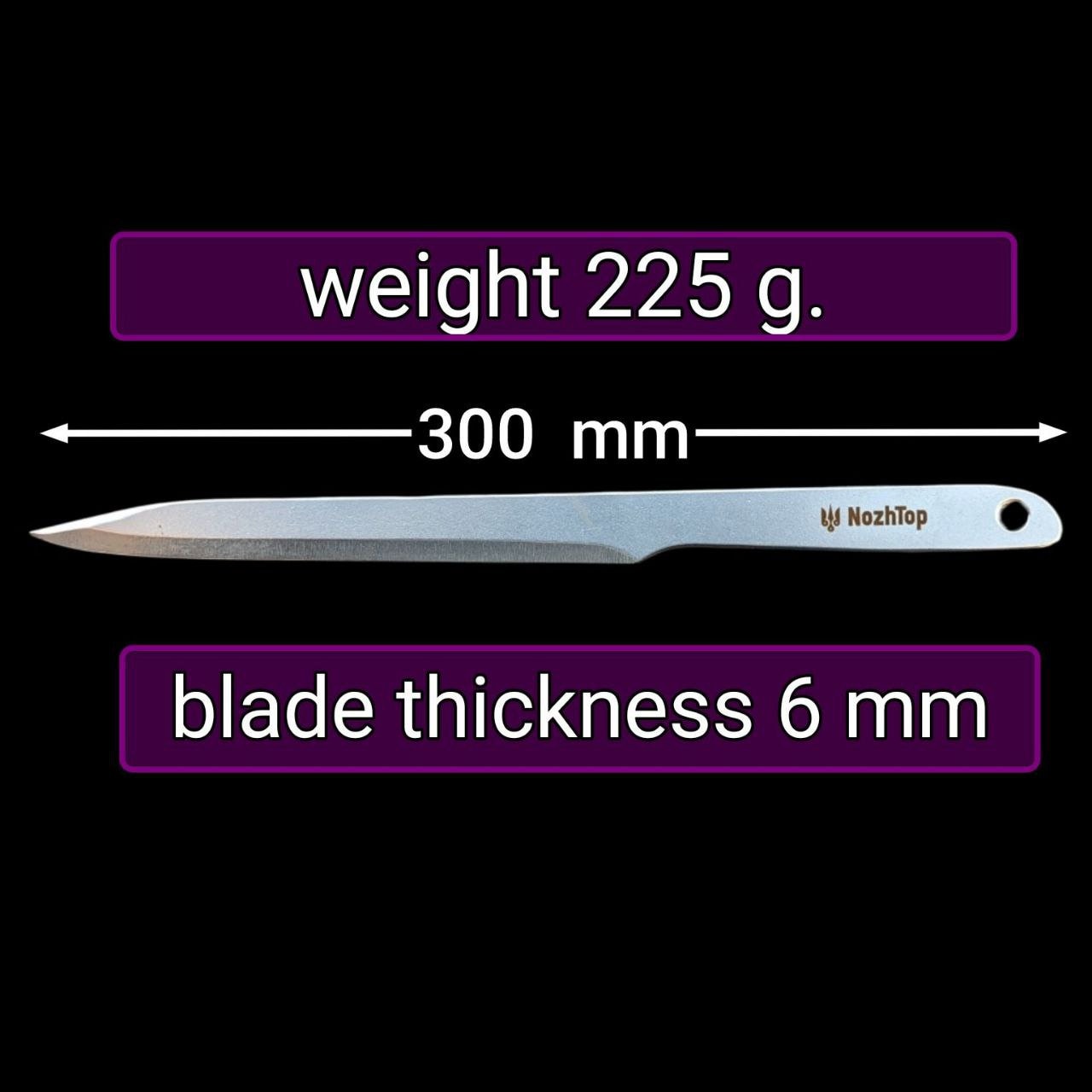 Beginner's Garfish Throwing Knife Set: 3 Blades, 30cm/11.8 Inches, 225g ...