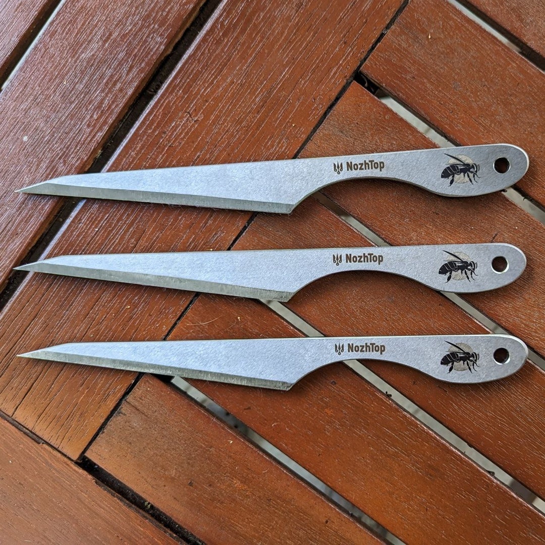 No-spin Throwing Knives Set of 3 hornet L 12 - Etsy