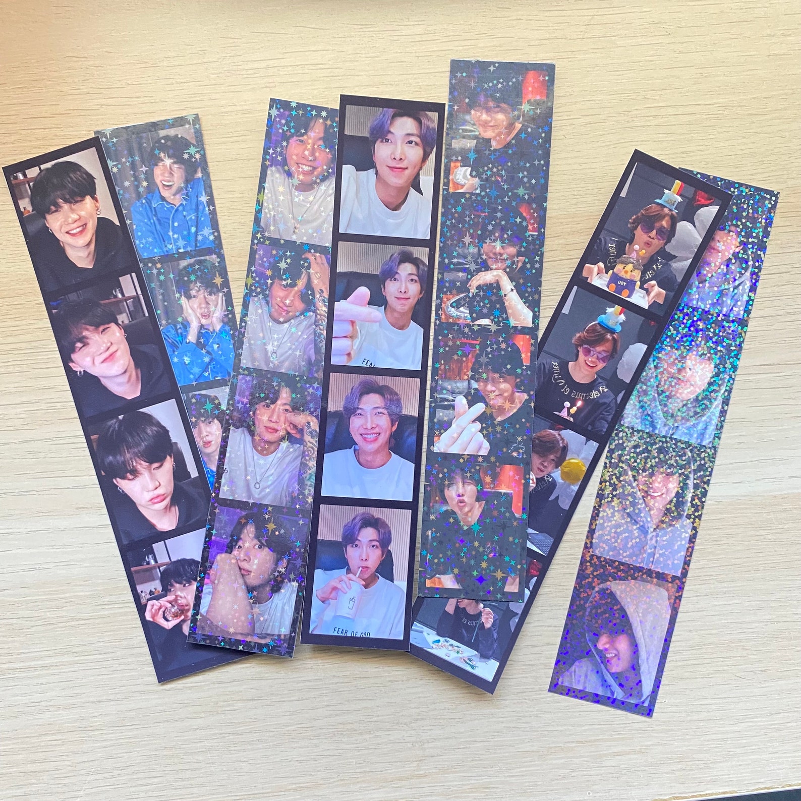 BTS Photo Strip / Photo Booth Bookmarks - Etsy