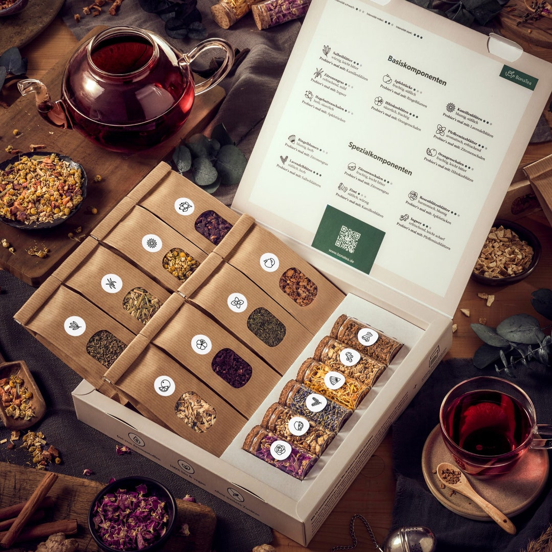 Tee Geschenkset DIY - BIO Tee Selber Mischen mit 14 Tee-Sorten | Tee ...