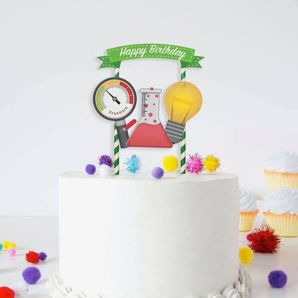 Science Cake Topper - Etsy