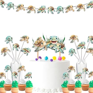Turtles Baby Shower and Birthday Party Supplies Set - Banner ...