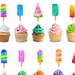 10 PCS Popsicle Cupcake Toppers for Kids | Popsicle Ice Cream Birthday ...